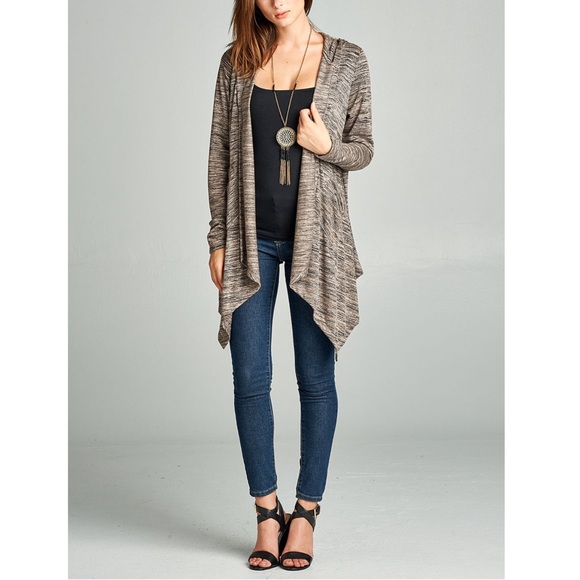 Renee C. | Sweaters | New Renee C Plus Size Waterfall Hooded Cardigan ...